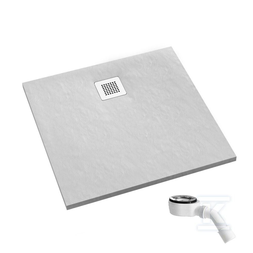 Brodzik kompozytowy Stabilsound Plus® Kalait Cement Stone 100x100x3,5 ...