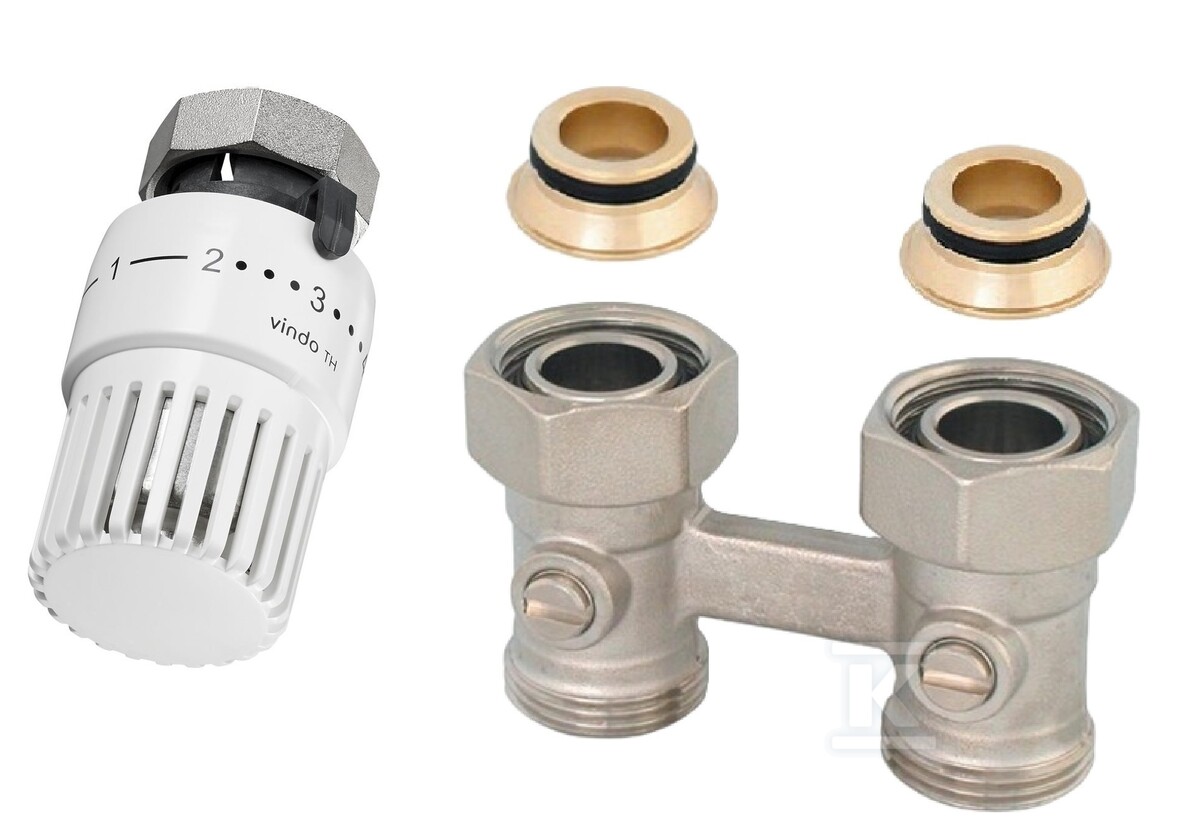 Zestaw grzejnikowy: termostat Vindo TH 01-5 + Multiflex FB-podwójne ...