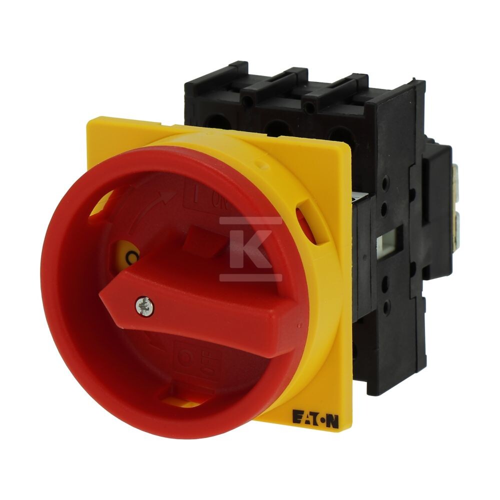 Main disconnect switch, 3-pole, 40 A, panel-mounted, red-yellow knob ...
