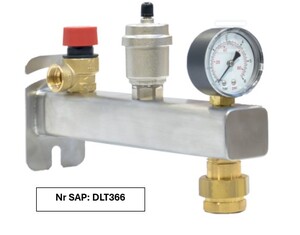 INOX safety group for C.O. 3 bar, with equipment and 3/4" quick ...