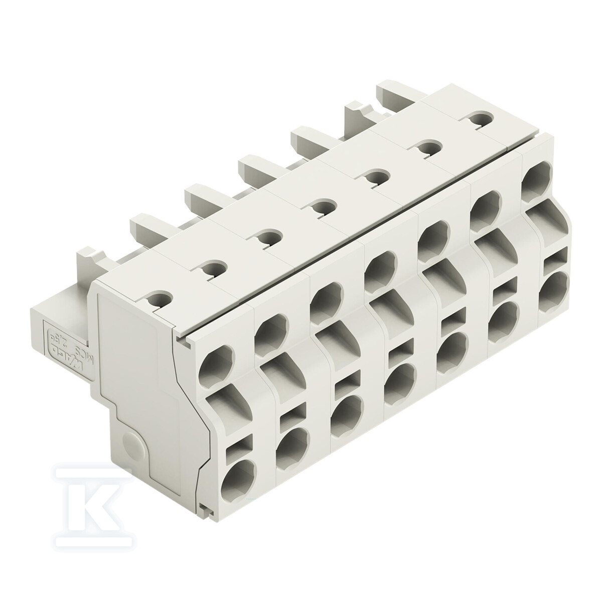 Gniazdo 2-przewodowe, Push-in CAGE CLAMP®, 2,5 mm2, raster 7,5 mm, 7 ...