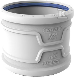 AS Plus DN 90 double-socket connector, gray color, soundproof sewage ...