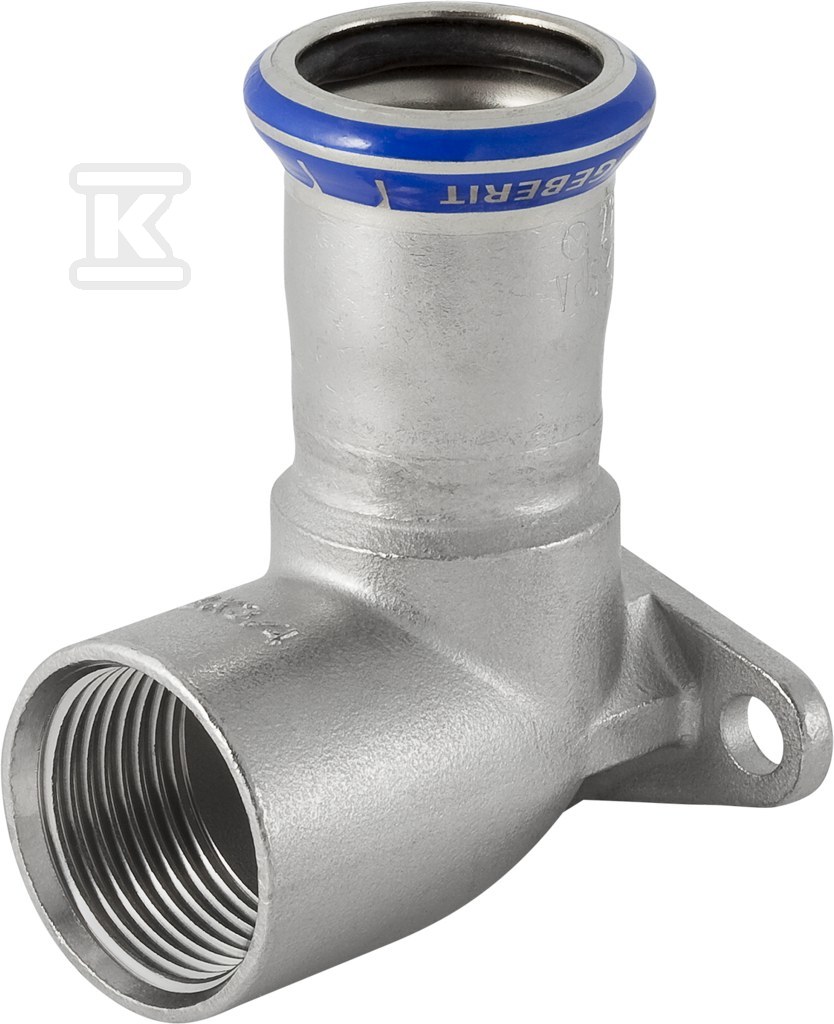 Connection of Geberit Mapress Edelstahl 90 ° fitting with female thread ...