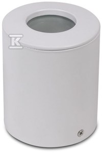 V-TAC GU10 Surface-Mounted Round Tube Fixture with White Glass IP54 ...