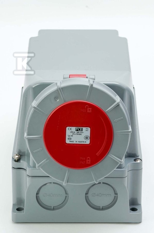 Fixed socket POWER TWIST 125A 3P+Z 400V IP67 144-6 - Onninen Wholesale