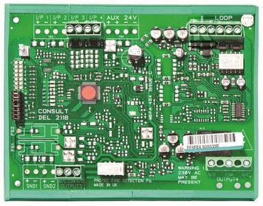 Addressable module 2 inputs / 2 outputs, including one 230 V, 5 A powered from loop PROTEC 6000 ...