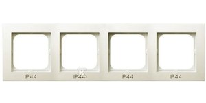Quadruple frame for IP44, ecru, AS connectors RH-4G/27 - Onninen Wholesale