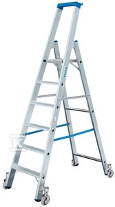STABILO free-standing ladder with 4-step rollers 124616 - Onninen Wholesale