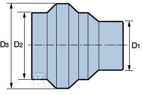 Flare fitting PVC pipe 200 / stoneware pipe 200 with a gasket 3043369 ...