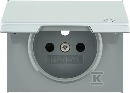 Faceplate for socket with earthing and cover, alu, K.5 3965777103 ...