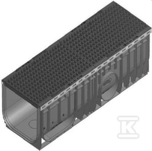 Korytko RECYFIX STANDARD 150, typ 0105, z rusztem żeliwnym, kratowym ...