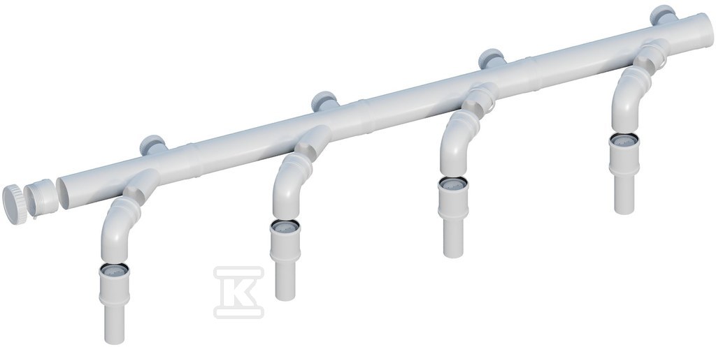Cascade chimney system for PP condensing boilers - pack of 4 boilers ...