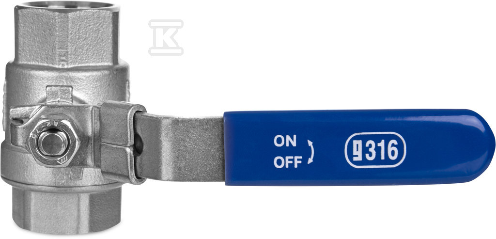 Zawór Kulowy ze stali nierdzewnej, ECO 1 1/2 cala 2-elementowy z ...