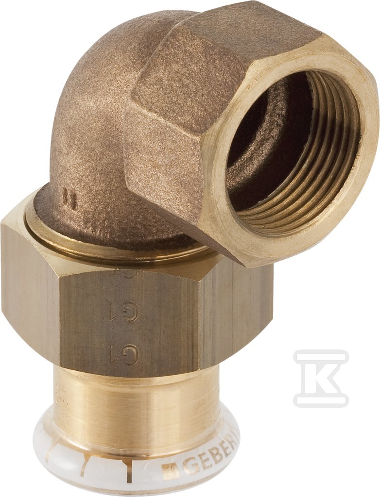 Geberit Mapress flare adapter, 90 ° angle transition with female thread ...