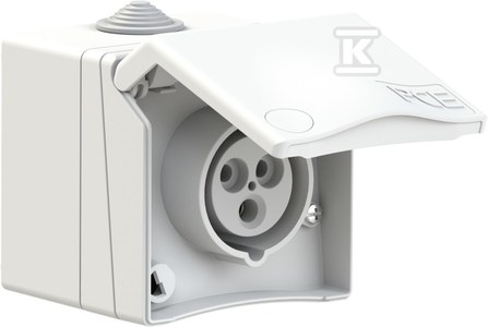 Built-in through-wall socket design series 16A 2P+Z 230V IP44 863-6V ...
