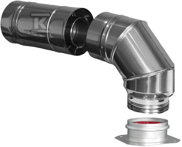 Concentric condensation duct kit DN 60/100 universal air-flue gas for ...