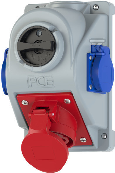 New series of sockets with a switch "Combo-Pol" 16A 400V 3P+Z, 2x230V ...