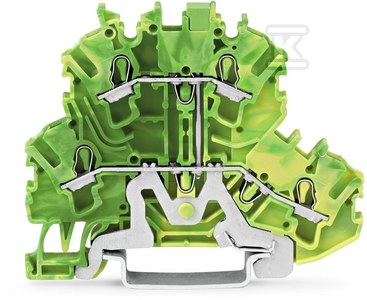 Double-decker terminal block, 4-conductor PE PE terminal block without ...