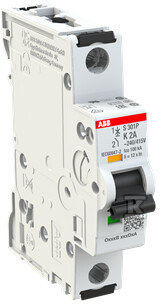 Wyłącznik nadmiarowo-prądowy, 1P, charakterystyka K, 2A, 25kA, AC | S301P-K2 2CDS381001R0277 ...