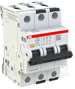 Wyłącznik nadmiarowo-prądowy, 3P, charakterystyka K, 13A, 25kA, AC | S303P-K13 2CDS383001R0447 ...
