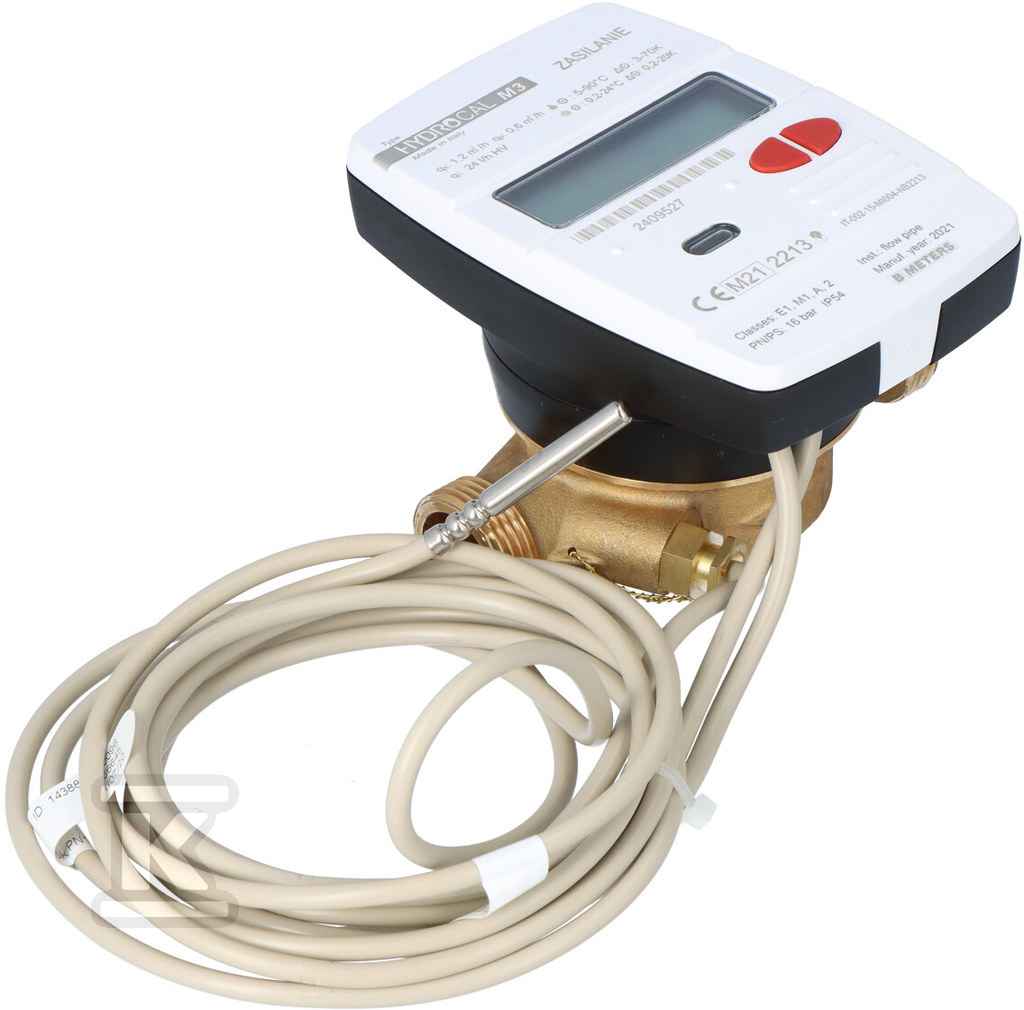 Compact heat meter HYDROCAL M3 1/2'' QN-0.6 m3/h DN15 M-BUS power ...