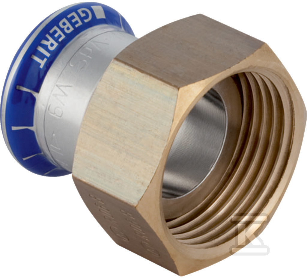 Geberit Mapress Edelstahl flare adapter for valves with female thread ...