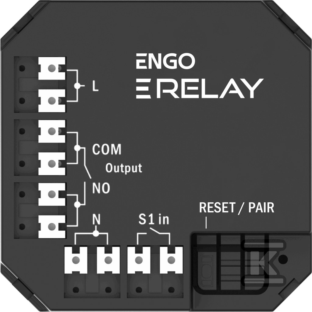 Inteligentny przekaźnik ZigBee, ENGO EREL12-ZB, do systemu ENGO Smart, czarny, 1x12A, 230V Smart ...