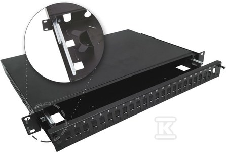 24xSC duplex 19 "1U fiber optic telescopic splice box with mounting ...