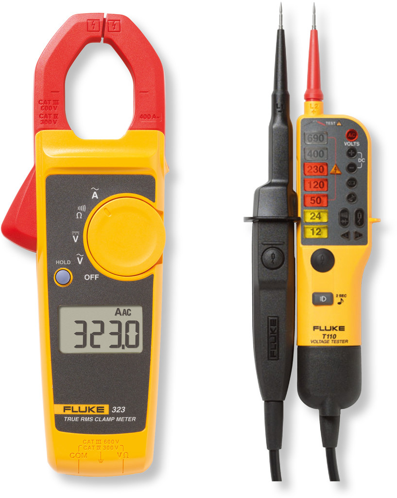 The Fluke 323 Clamp Meter is now available with the Fluke T110 Two-pole ...