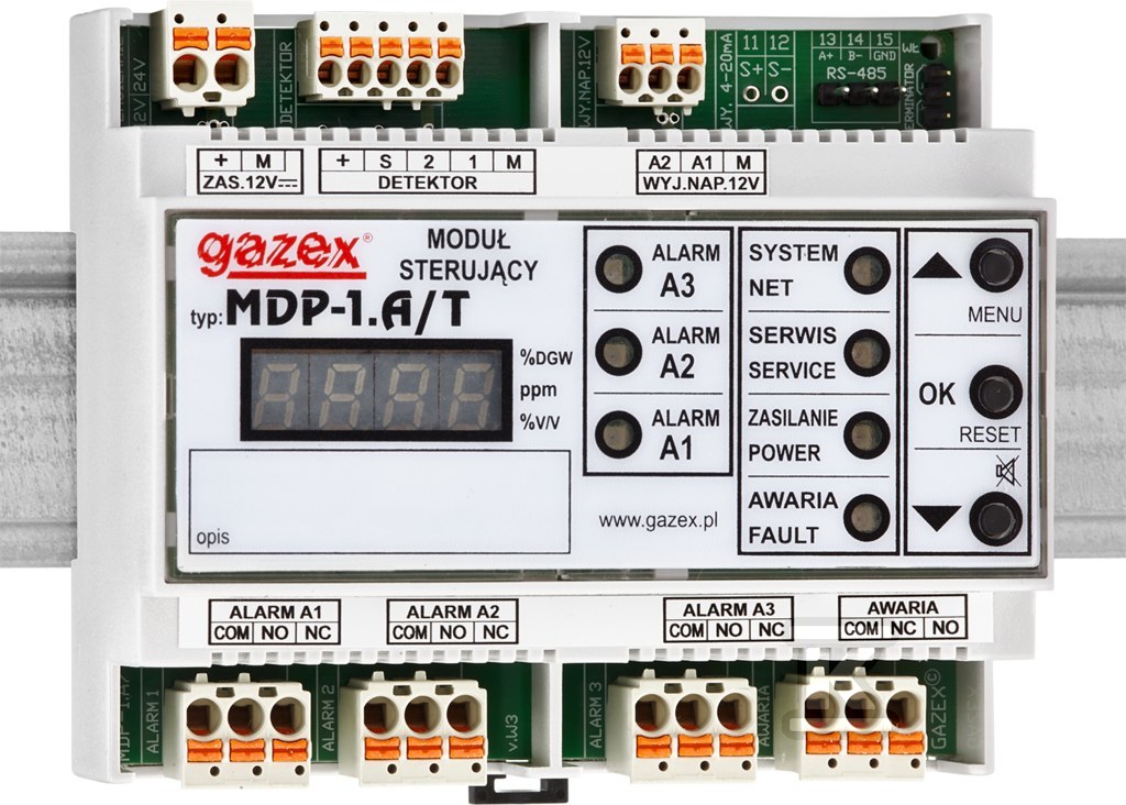 Moduł sterujący MDP-1.A/T 1 wej., zasilanie 12V, na szynę TS35 ...