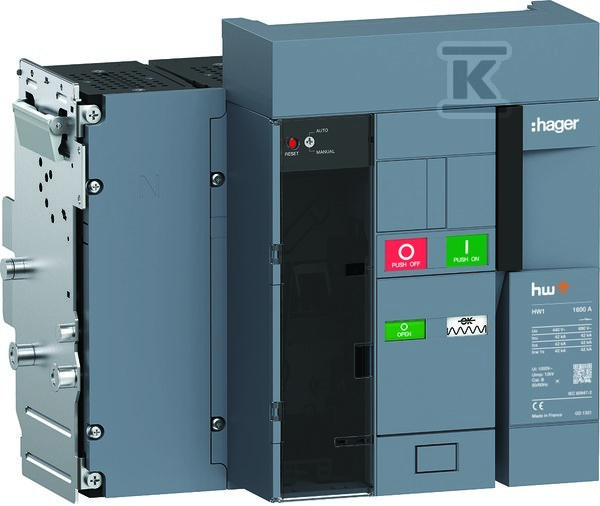 ACB HW1 42kA 1600A 4P Withdrawable circuit breaker with sentinel trip ...