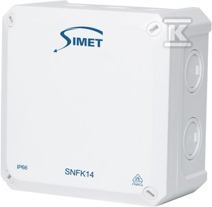 Wall-mounted installation box SNFK14, 140x140x81, IP66 white 83170006 ...