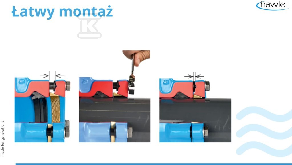 Kolano stopowe S2000, DN100 d110, PN16, rurowo-kołnierzowe, do wody i kanalizacji, do rur PE i ...