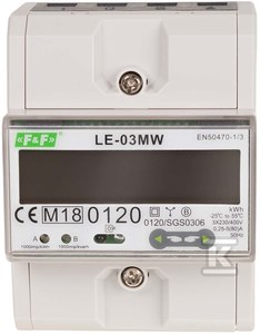 Dual-tariff electricity meter, 3-phase, 2-way with Modbus RTU, for ...