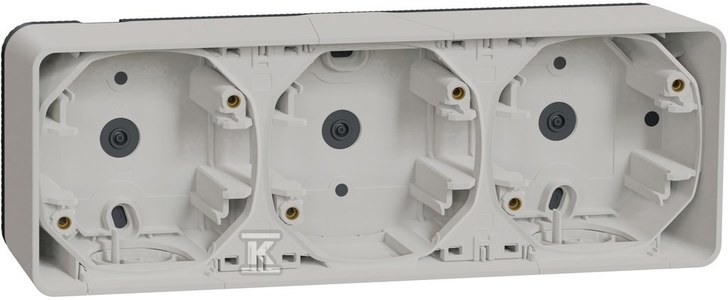 Mureva three-fold horizontal wall base, white MUR39913 - Onninen Wholesale