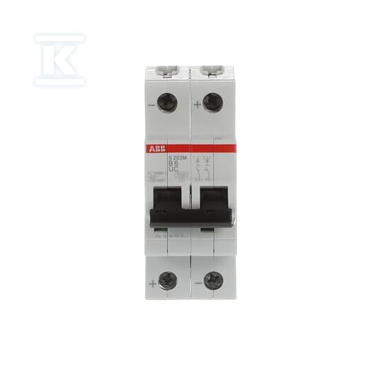 Wyłącznik nadmiarowo-prądowy, 2P, charakterystyka B, 6A, 10kA, AC/DC | S202M-B6UC ...