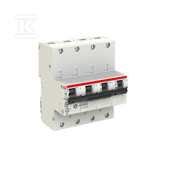 Wyłącznik nadmiarowo-prądowy, 4P, charakterystyka K selektywna, 25A, 25kA, AC | S754DR-K25 ...