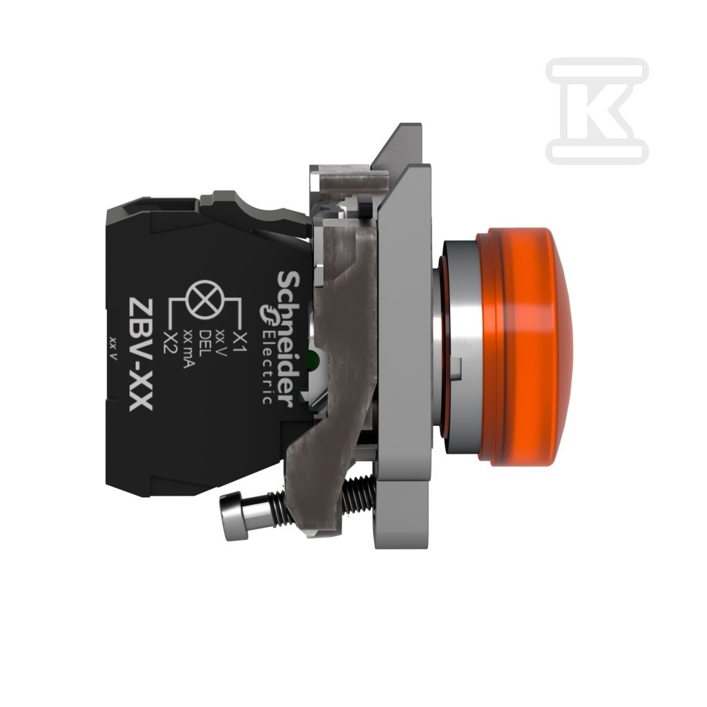 Lampka sygnalizacyjna z pomarańczową LED 24V Harmony XB4 XB4BVB5 ...