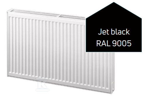 Radiator PURMO CV11 500x500, bottom connection, color RAL9005 (Jet ...