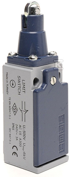 Metal cased limit switch, 1NC+1NO, metal roller pusher T0-L51K13MUM331 ...