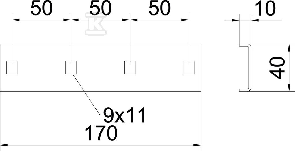Longitudinal connector, type SLV 52 A4 7103592 - Onninen Wholesale