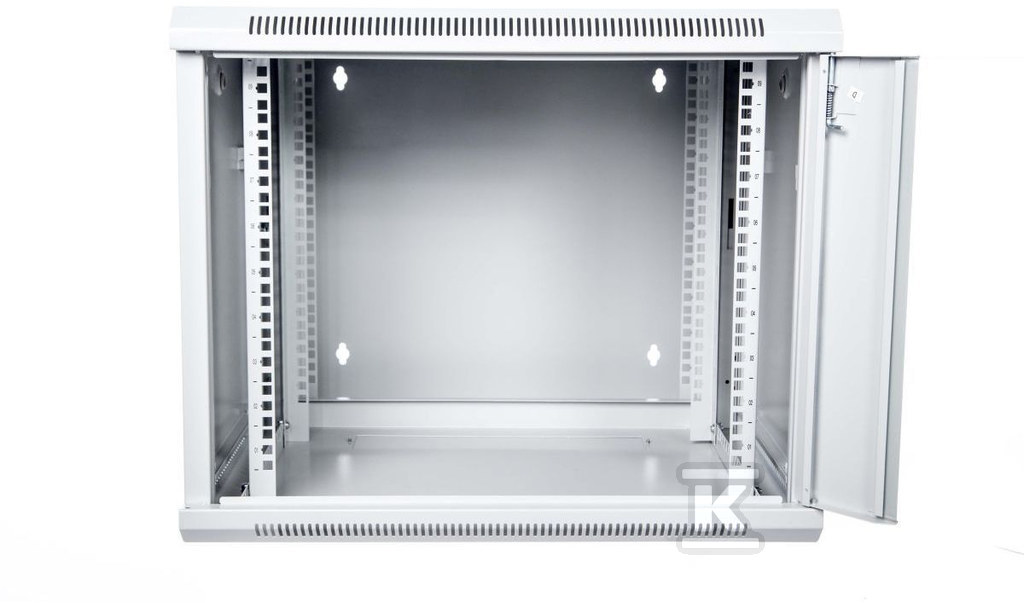 Szafa sieciowa wisząca 19" 9U rack 600x550, drzwi szyba, szary ...