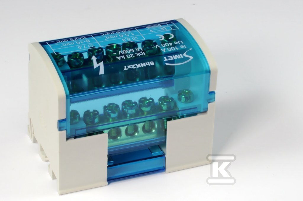 ShNK2x7, Modułowy blok rozdzielczy dwubiegunowy, 2x (5x6 mm2, 2x25mm2 ...
