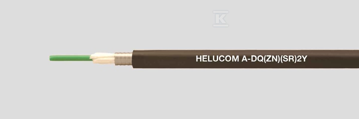 Kabel światłowodowy helucom A-DQ(ZN)(SR)2Y 12 E9/125 zewnętrzny, opona ...