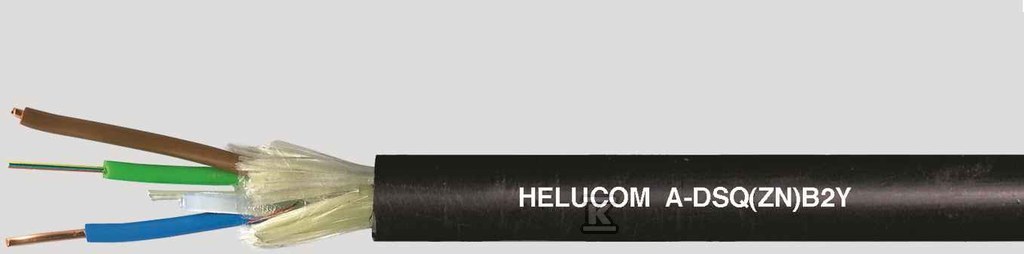Kabel światłowodowy helucom A-DSQ(ZN)B2Y 4 E9/125 zewnętrzny, opona pe ...