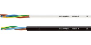 Cablu de comandă și alimentare PVC H05VV-F 2x1 mm² negru, identificarea ...