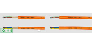 PUR control and power cable H07BQ-F 2x10 mm² orange, core ...