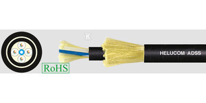 Kabel światłowodowy helucom ADSS 35 12 E9/125 zewnętrzny, opona pe ...