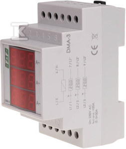 Digital current indicator, three-phase dma-3, indirect measurement 600 ...