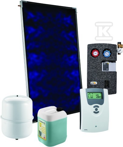 Zestaw solarny Inisol Uno SLIM 1K-2 ze wsparciem hydraulicznym na dach ...